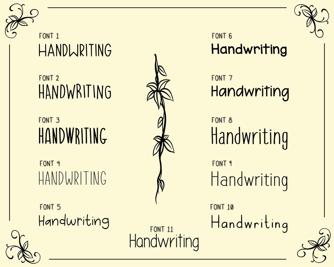 Handwriting Fonts Handwritten Fonts Craft Font Font for - Etsy