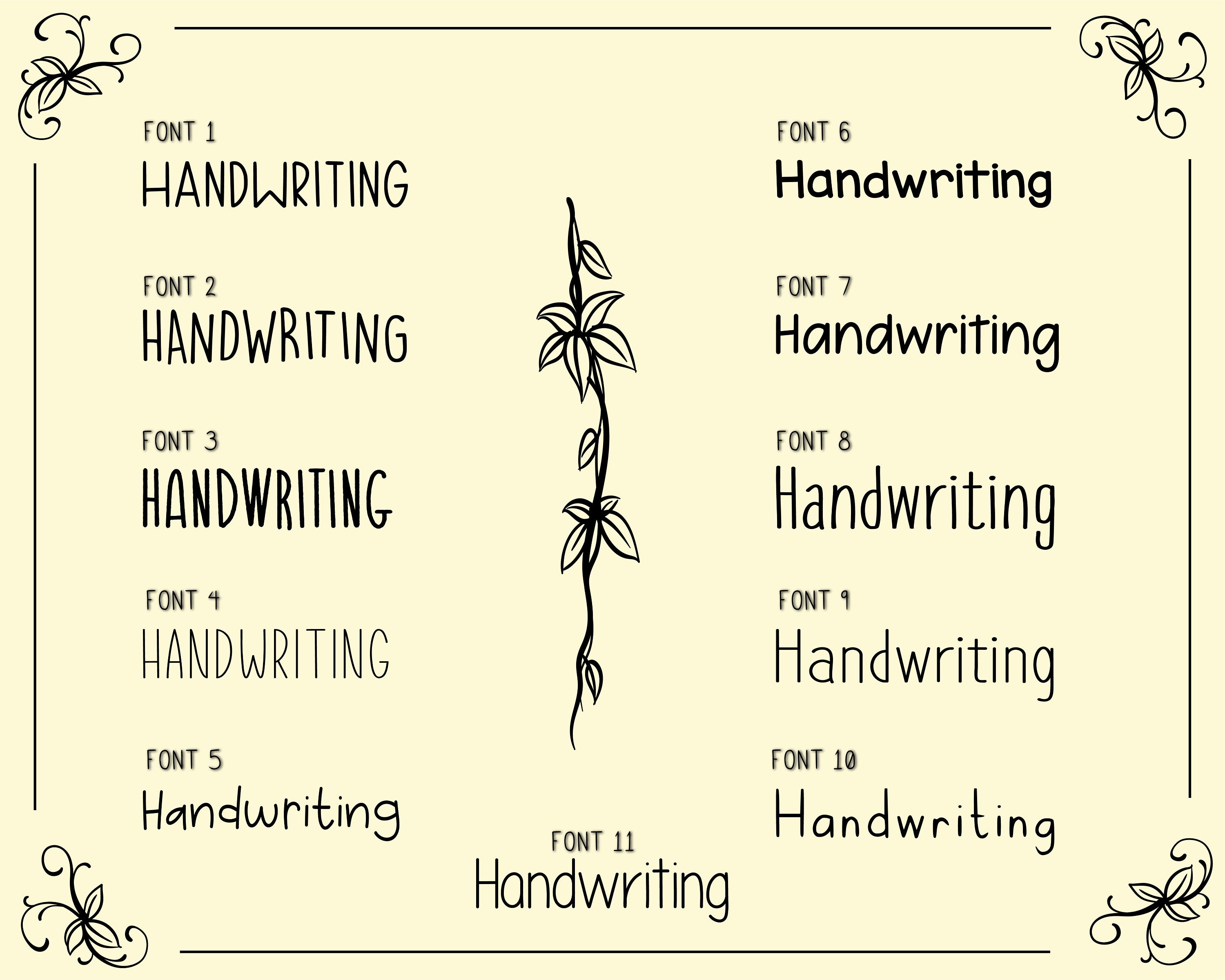 Handwriting Fonts Handwritten Fonts Craft Font Font for - Etsy