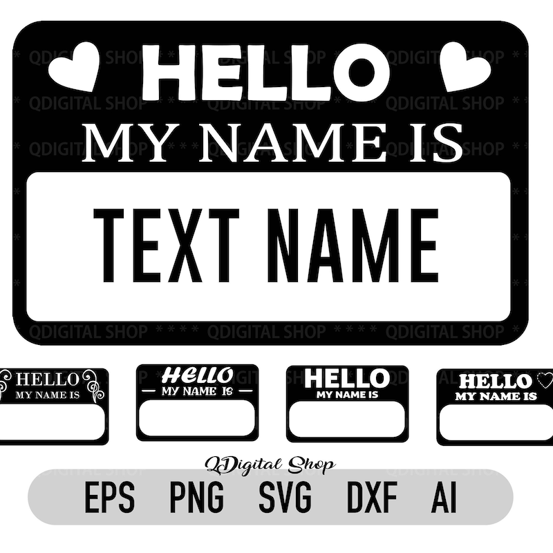 Hello My Name is Stickers - Etsy