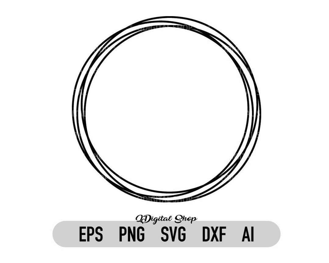 Thick Layered Circle Frame Svg/png/dxf, Circle File for Cricut ...