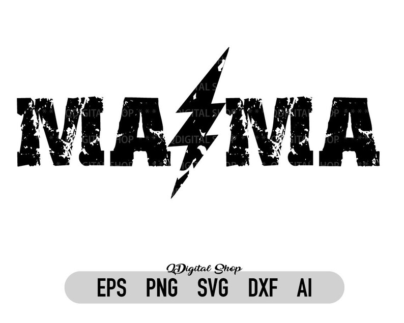 Mama SVG PNG Rocker Mom Svg for Cricut Silhouette Shirt | Etsy