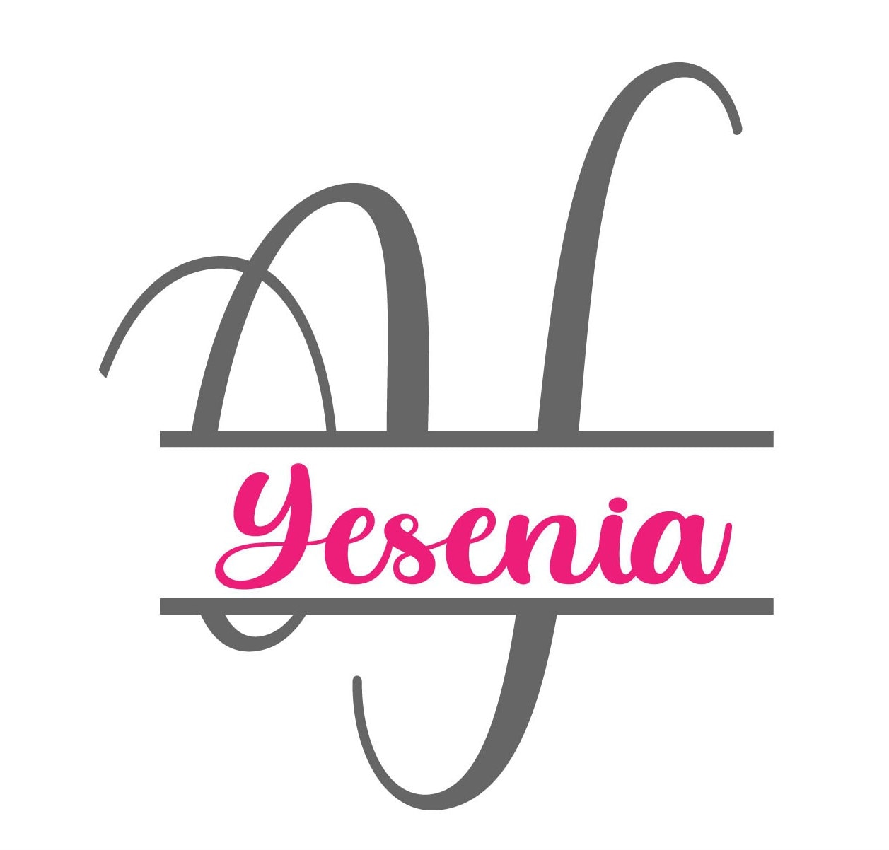 Split Monogram SVGTTF Alphabet Split Monogram Font Split - Etsy