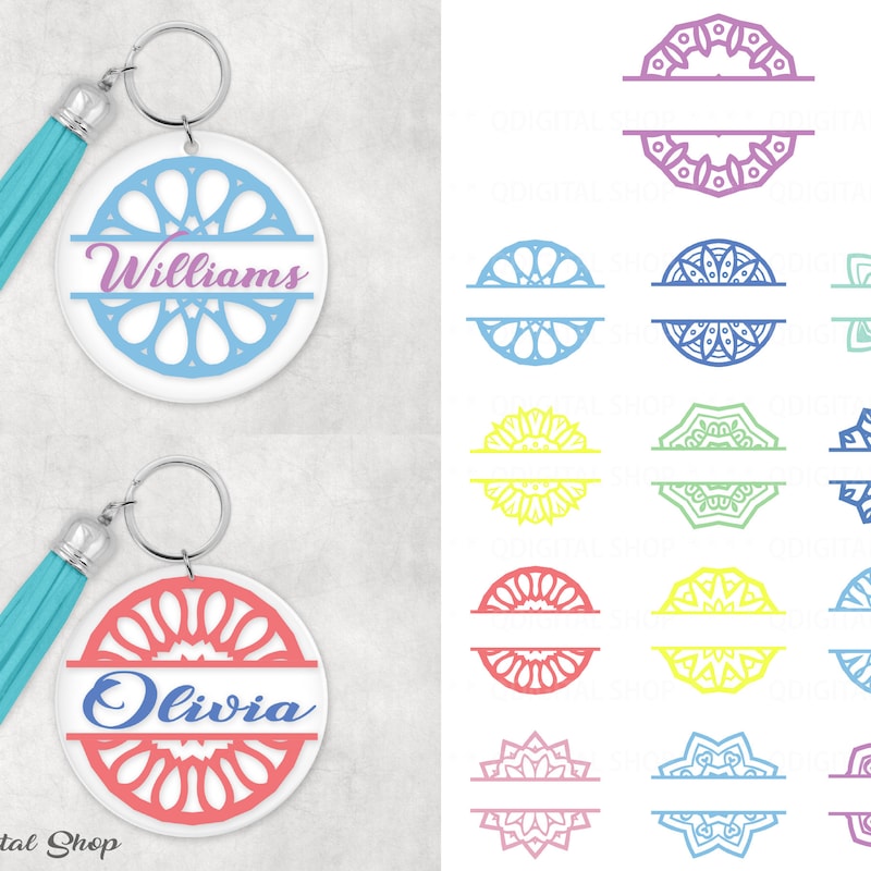Mandala Painted Keychain - Etsy