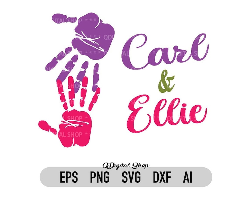 Carl & Ellie Digital Cut File, up Svg, Silhouette Cameo, Svg File for ...