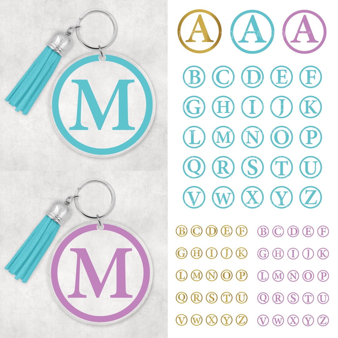 Monogram Svg, Keychain Svg, Keyring Pattern Svg, Monogram Alphabet Svg ...