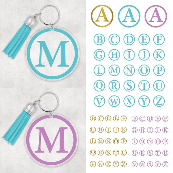 Alphabet Keychain - Etsy