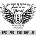 Missing You Svg, Rest in Peace Svg Png Files, Memorial Angel Wings Svg ...