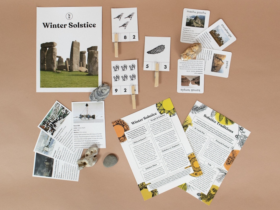 Winter Solstice Unit Study | Printable Nature Study STEM Worksheets ...