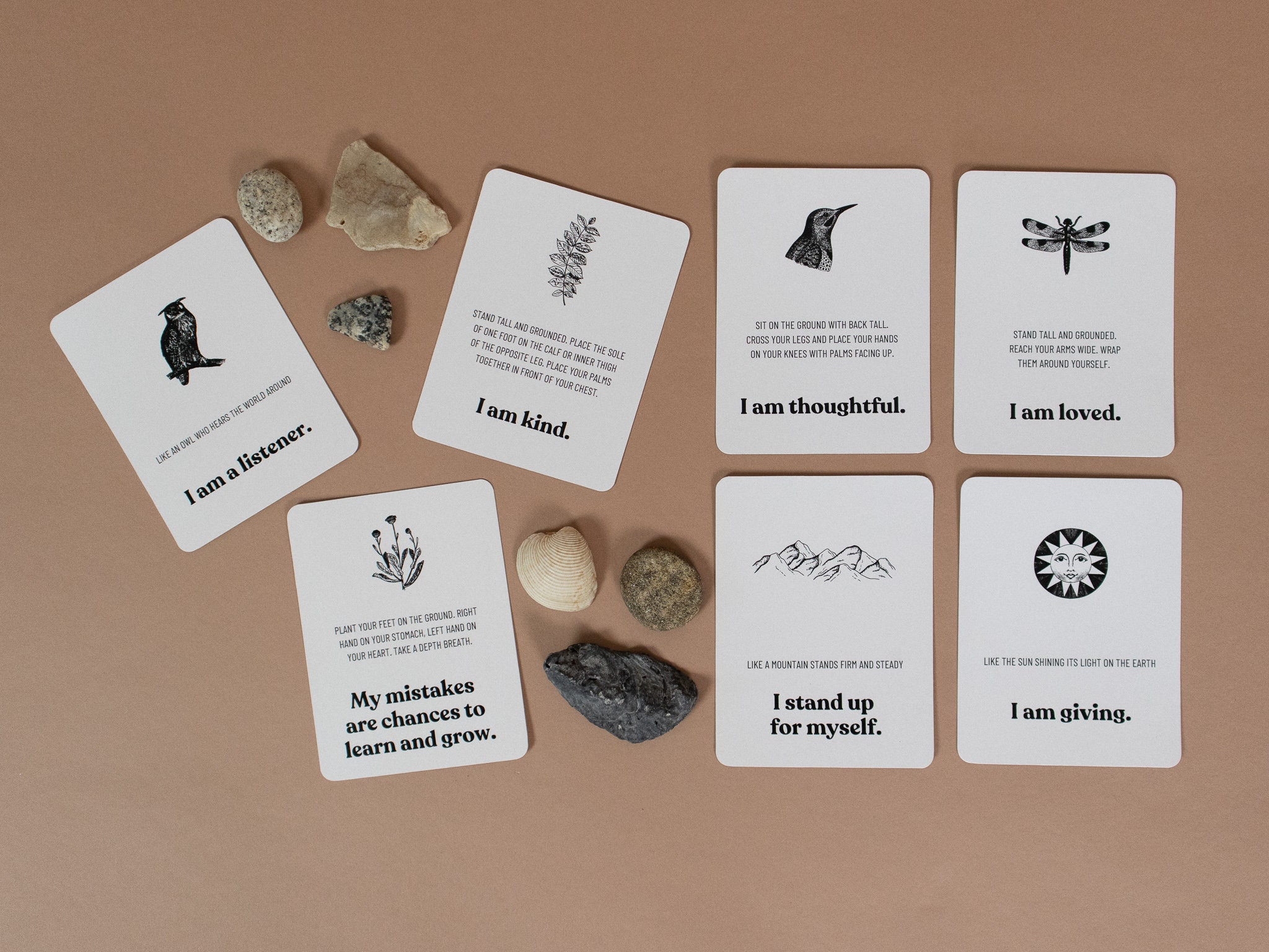 Nature Affirmation + Meditation Cards | Nature Mindfulness Yoga Kids ...