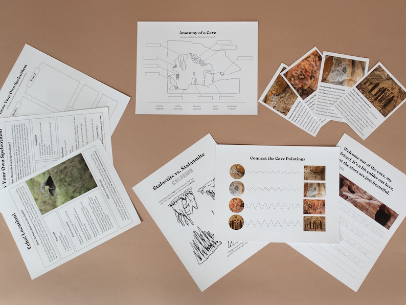 Curious Caves Unit Study | Printable Nature Study STEM Worksheets ...