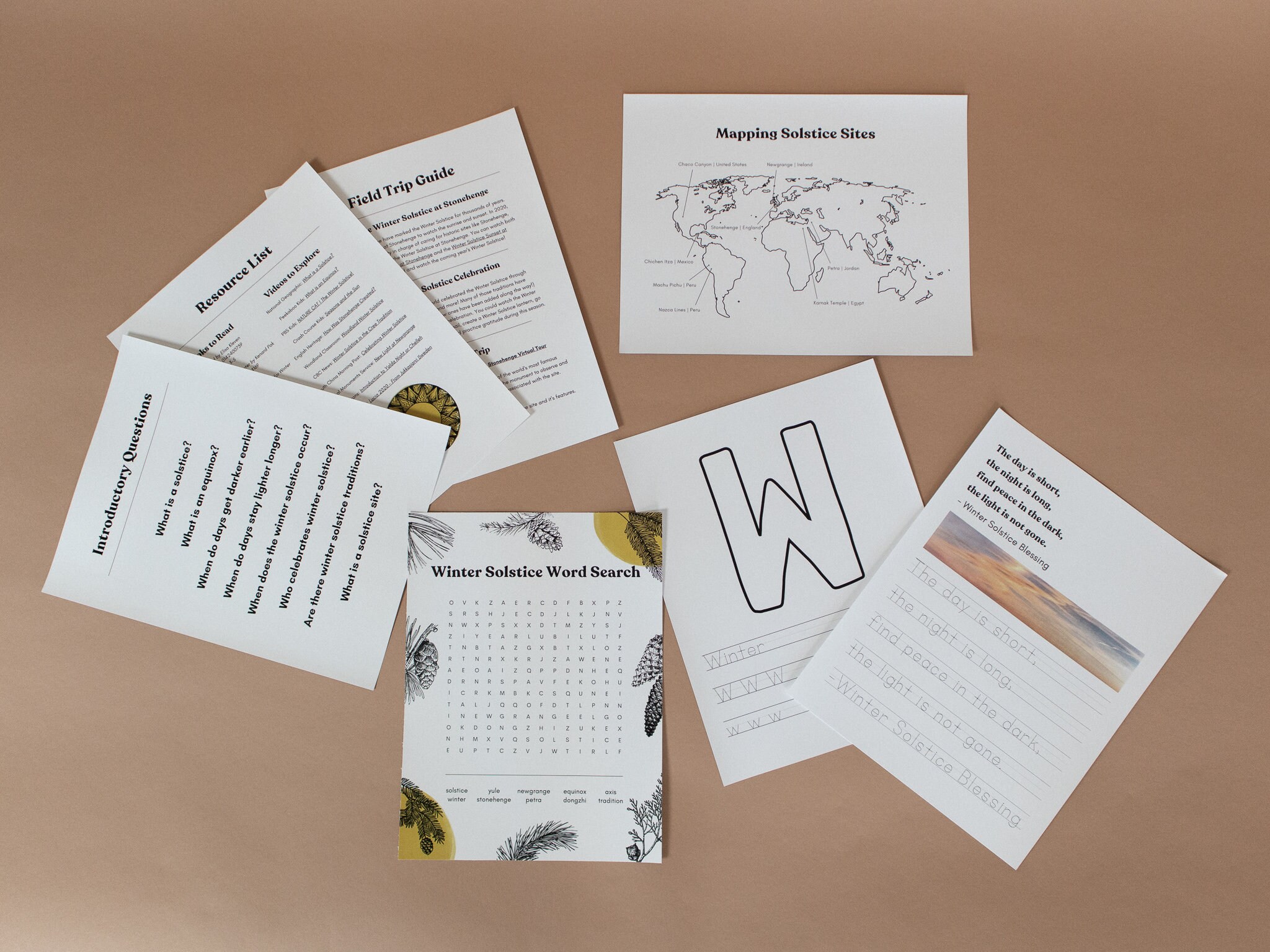 Winter Solstice Unit Study Printable Nature Study STEM | Etsy