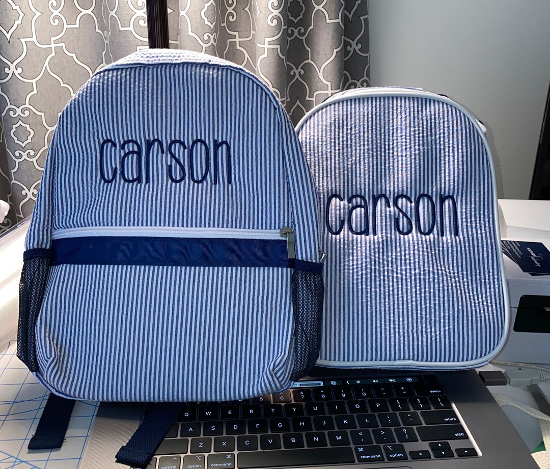 Seersucker Backpack and Lunchbox Combo (regular Size); Backpack or ...