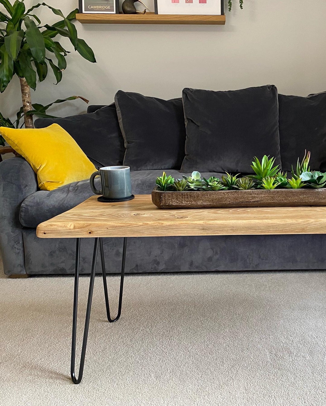 Scaffold Board Coffee Table With Hairpin Legs - Etsy