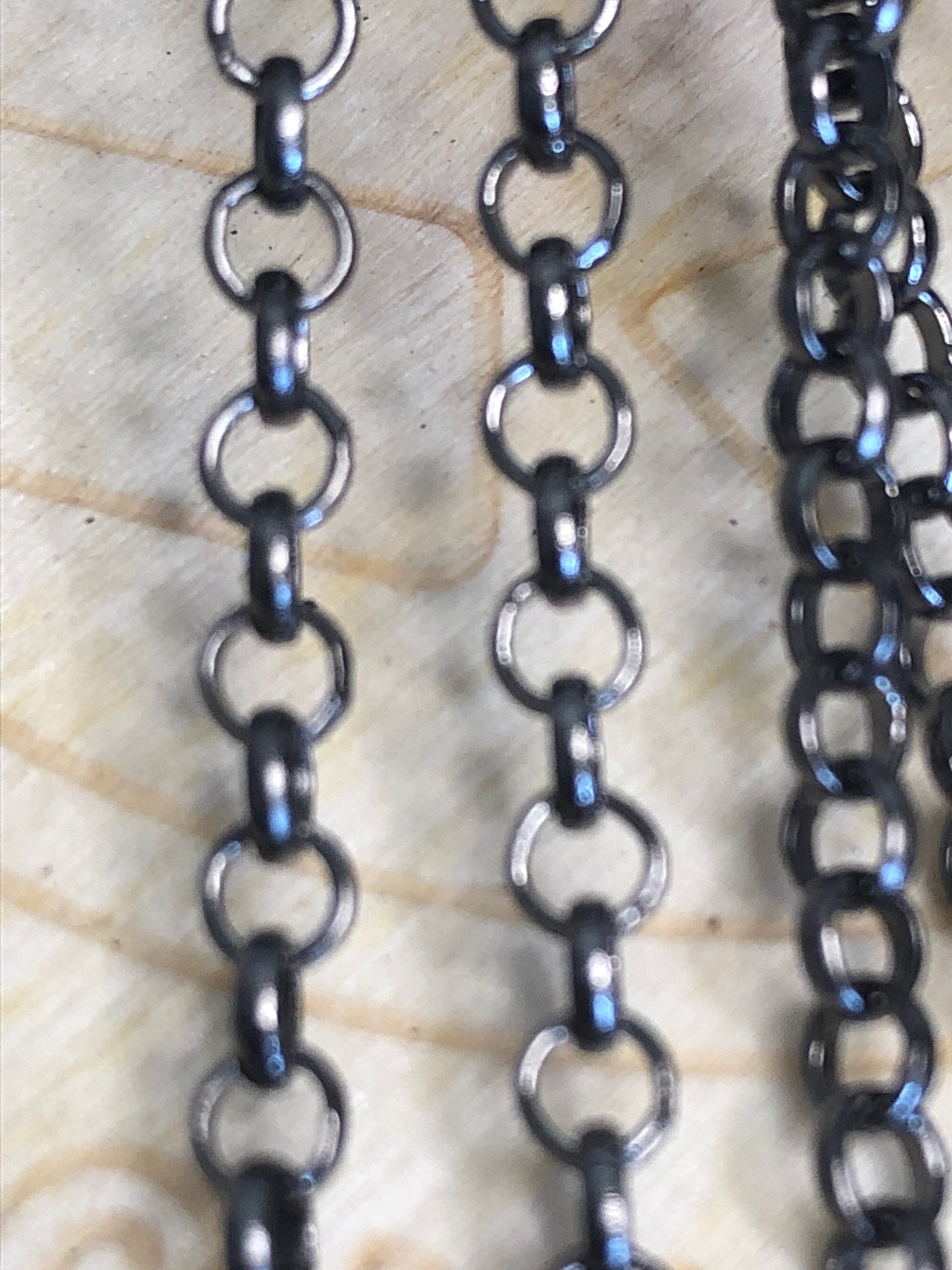 Bulk Chain Sold by the Meter. Gunmetal Colour Rolo Chain Over Iron, 3mm ...