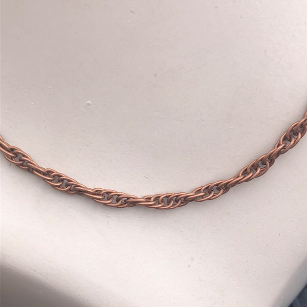 Copper 4mm Rope Necklace - Etsy