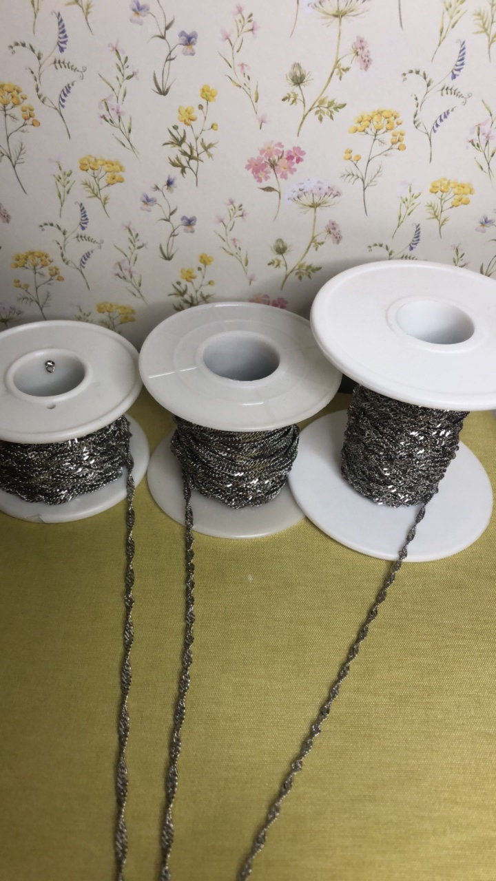 Bulk Chain by the Meter. Stainless Steel Singapore Chains - Etsy