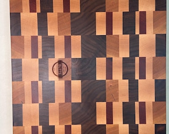 Large End Grain Cutting Board: Walnut, Cherry & Maple Hardwoods - Etsy