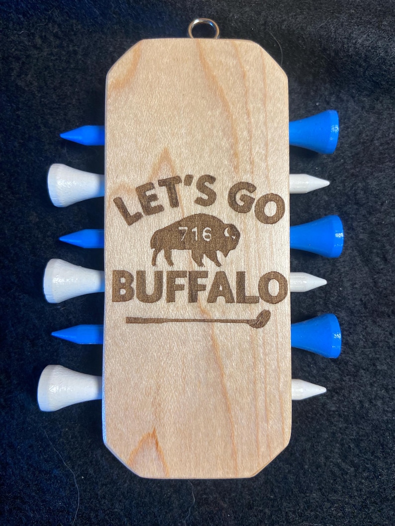 Handmade Wooden Golf Tee Holder Keychain – Let’s Go Buffalo - Etsy