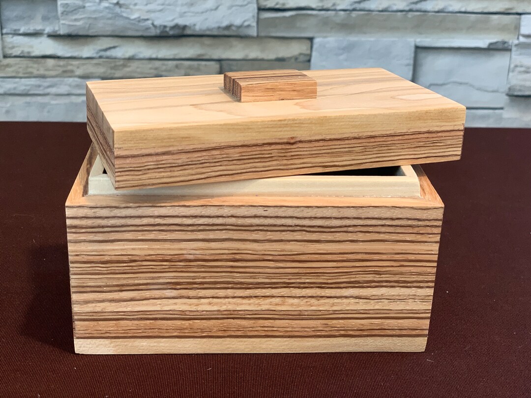 Exotic Zebrawood Keepsake Box | Wooden Jewelry Box | Wooden Storage Box ...