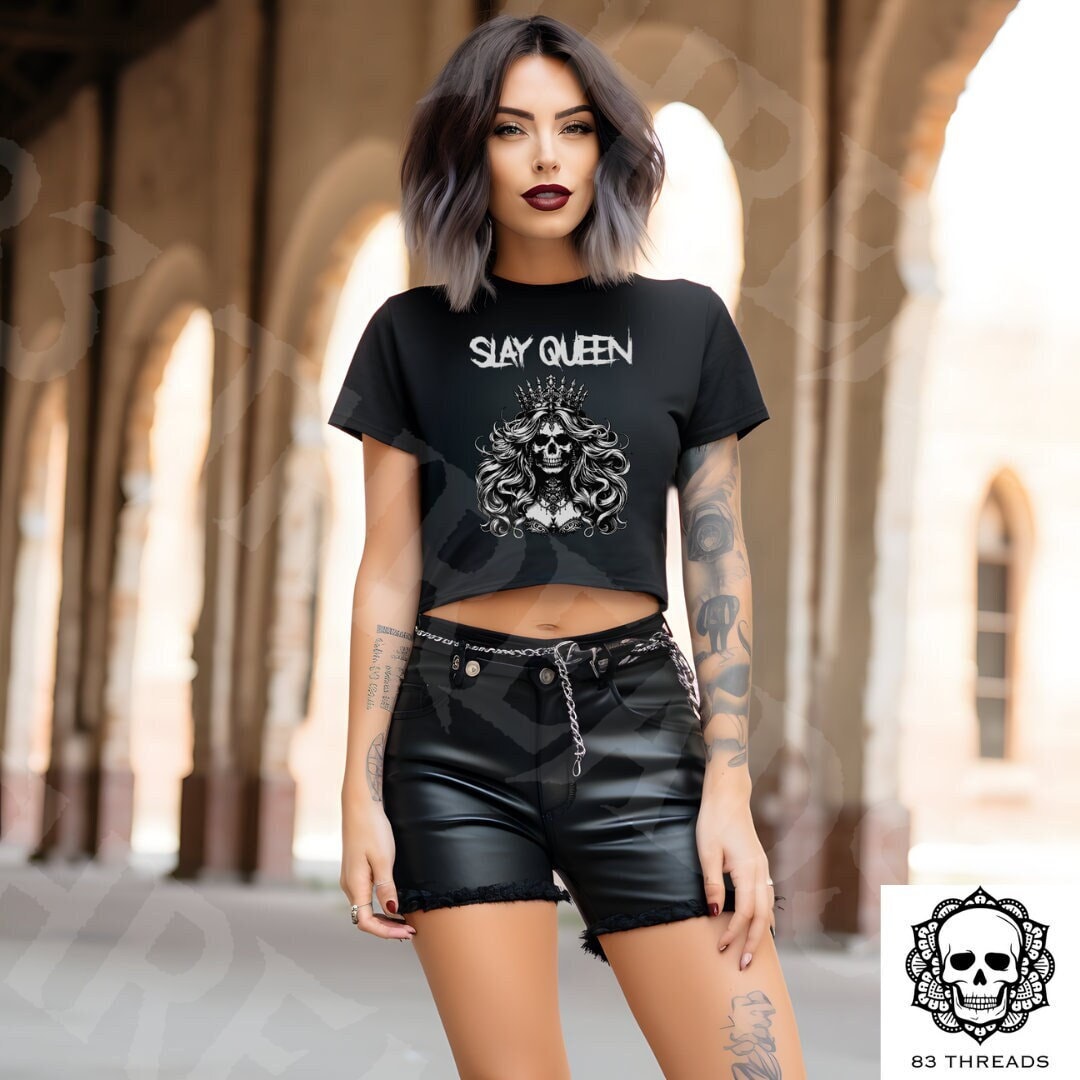 Slay Queen Cropped Tee, Slay Queen Cropped Tshirt, Slay Queen Tee, Slay ...