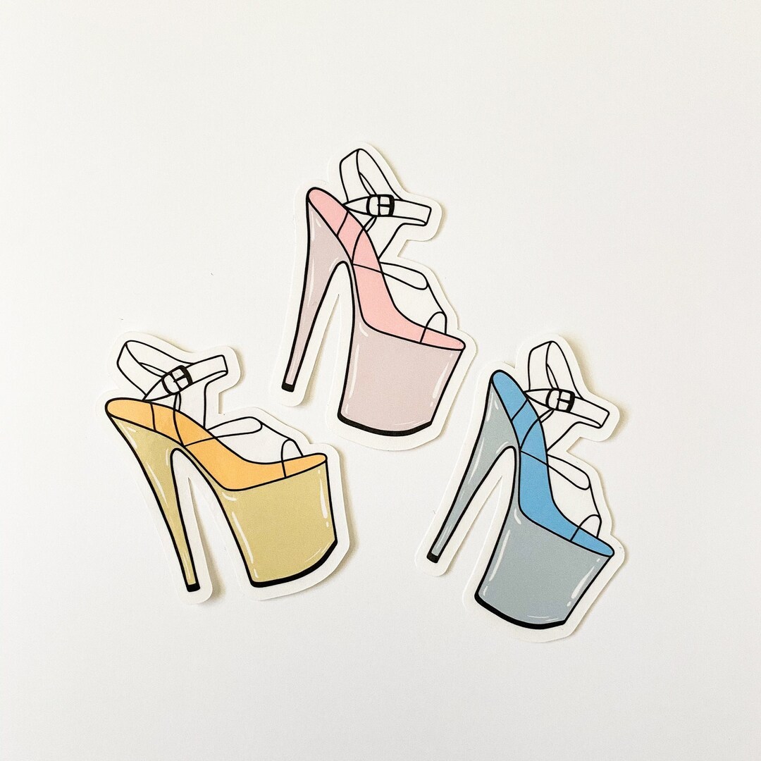 Pole Dance Platform Heels Sticker - Etsy