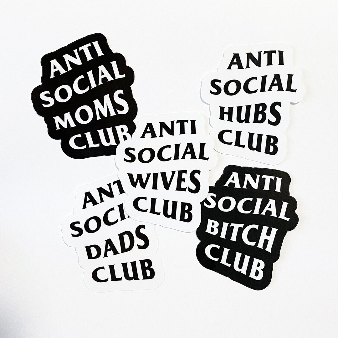 Custom Anti Social Club Sticker - Etsy
