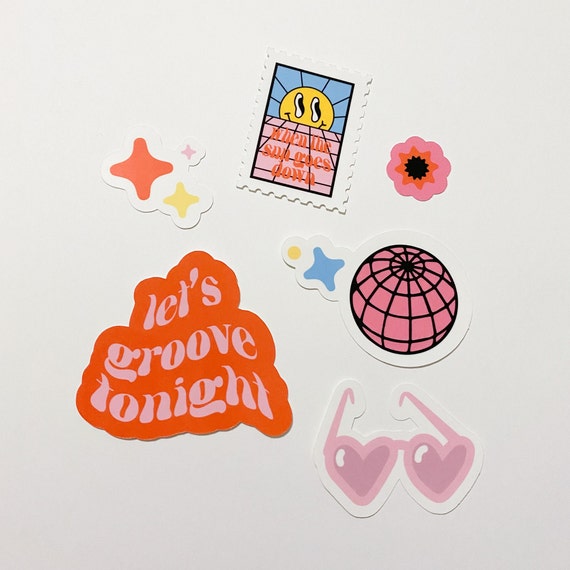 Let's Groove Sticker Set pack of 6 | Etsy