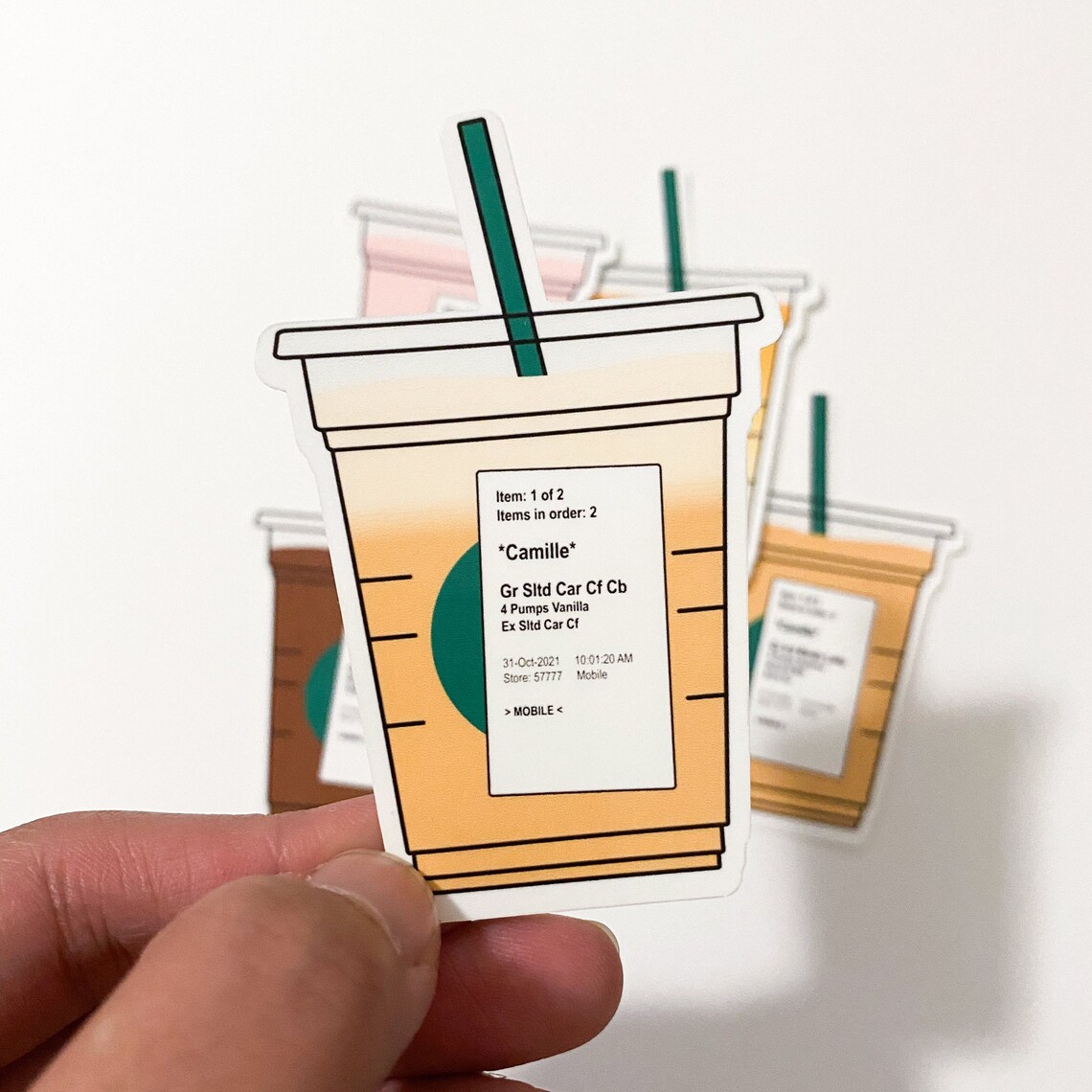 Custom Starbucks Drink Sticker - Etsy