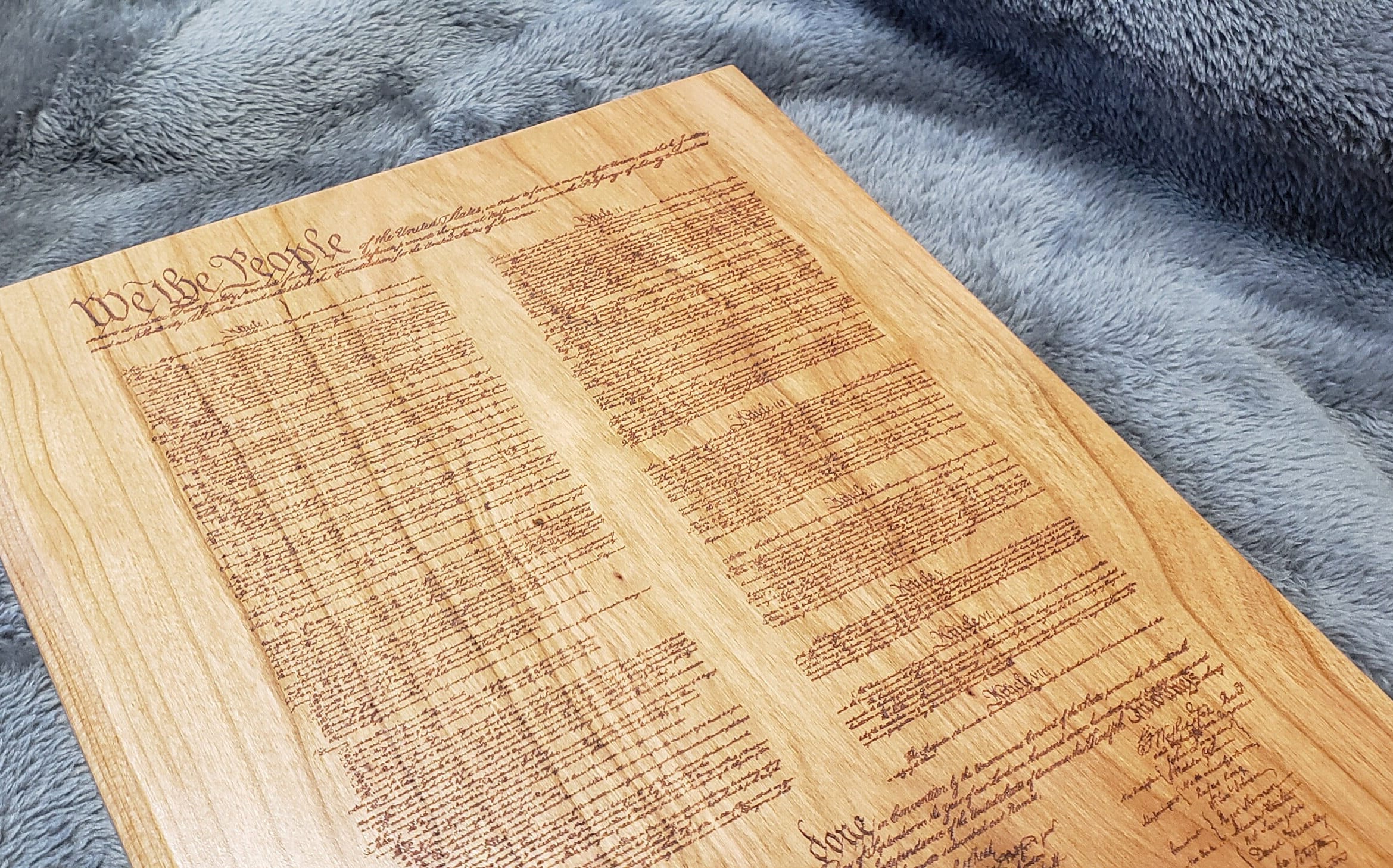 Constitution of United States Laser Engraved Cherry Wood Plaque - Etsy