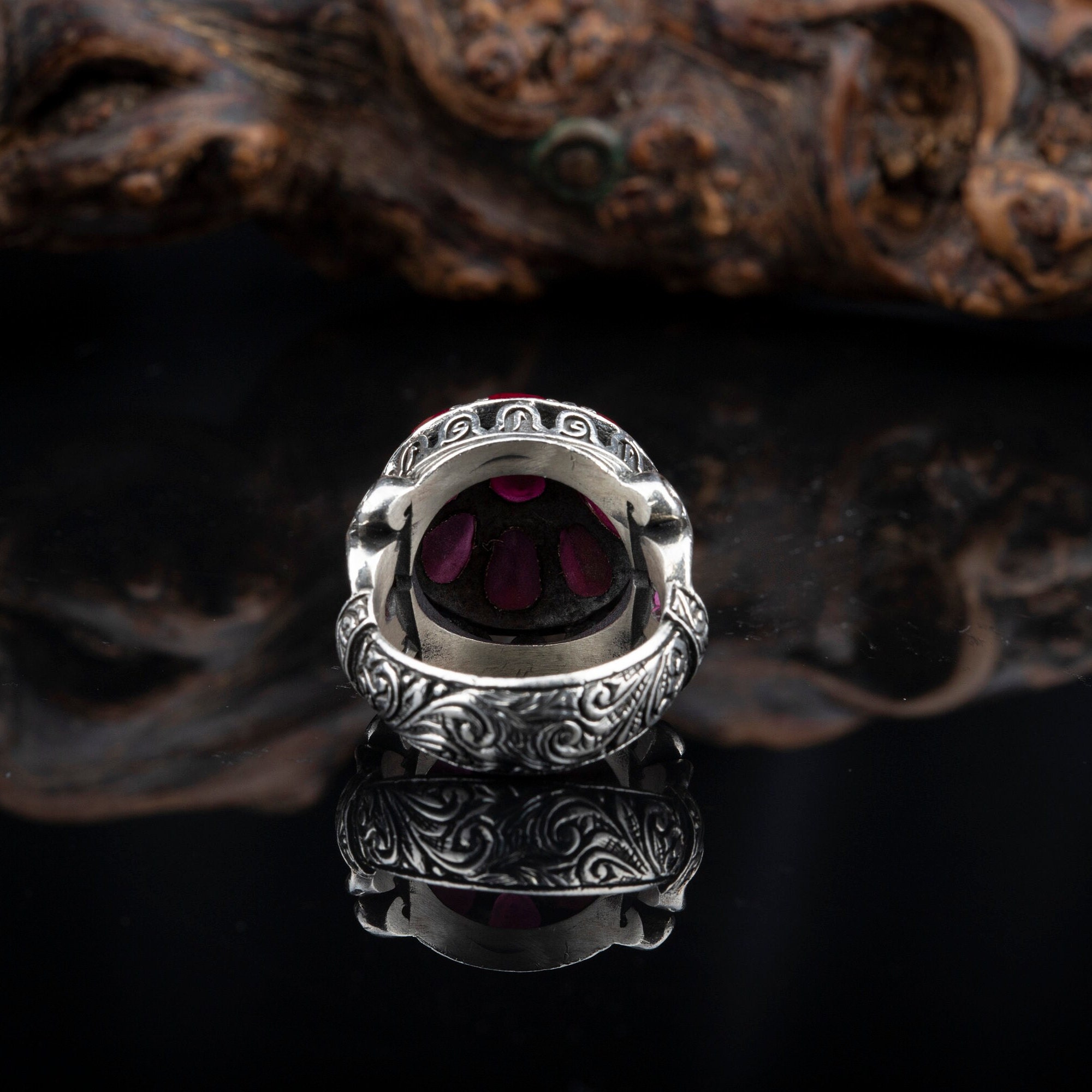 Ottoman Ruby Silver Ring Traditional Turkish Handmade Jewelry,gift for ...