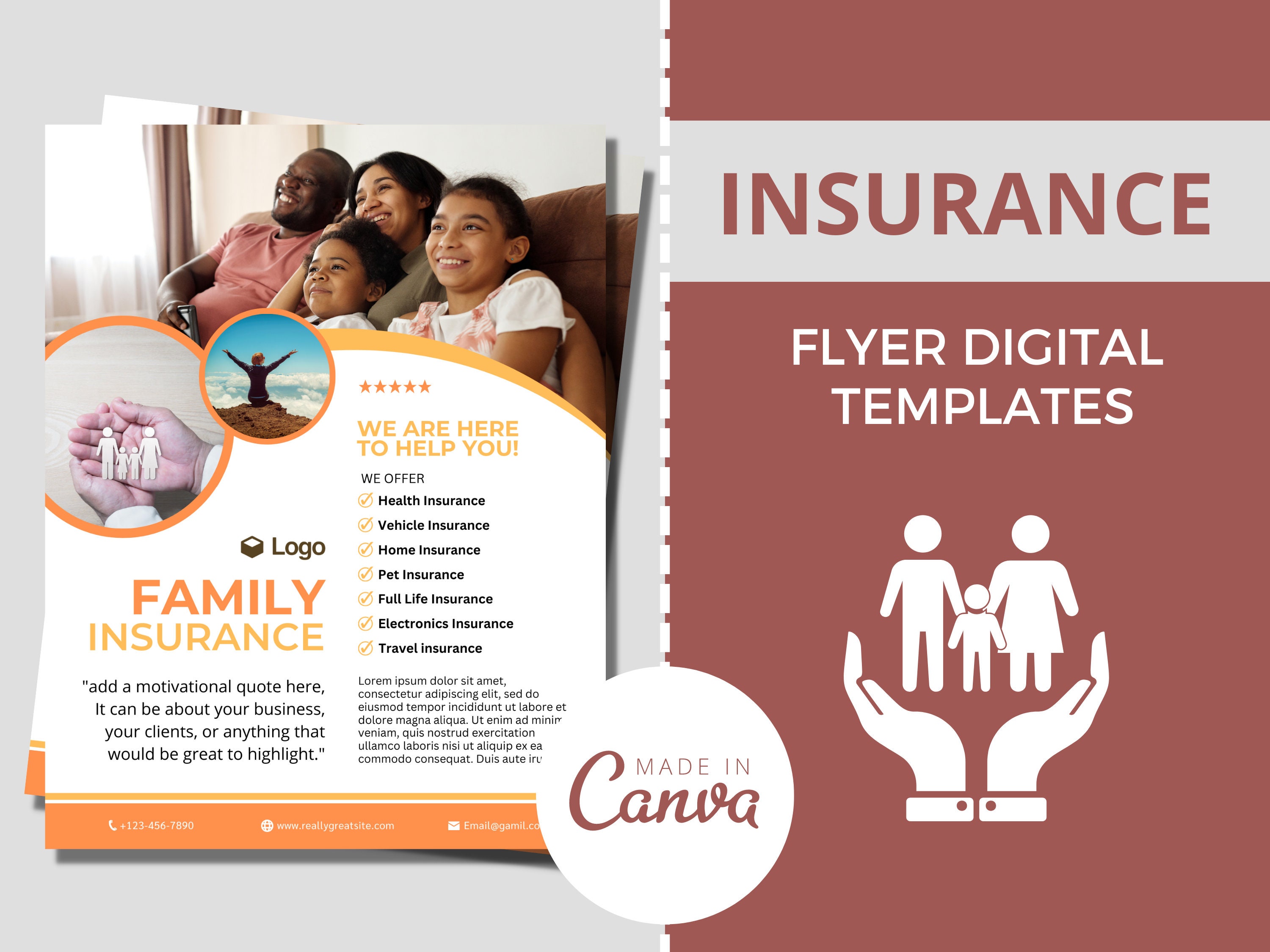 Insurance - 03 - Flyer Digital Download Template | Flyer for Life ...