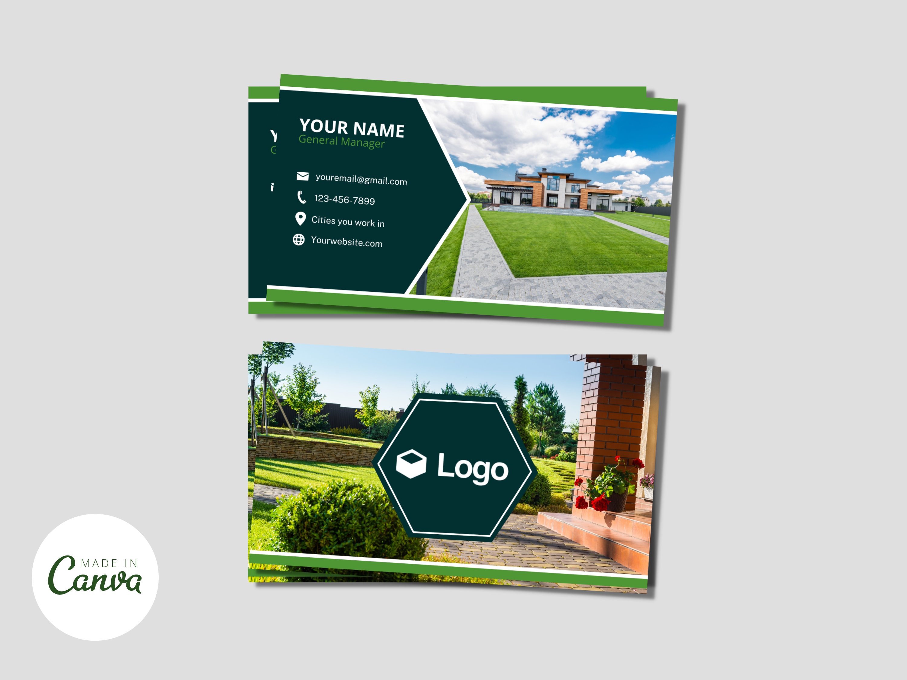 Landscapers - Editable Business Card Design - 04 - Template, Pre-made ...