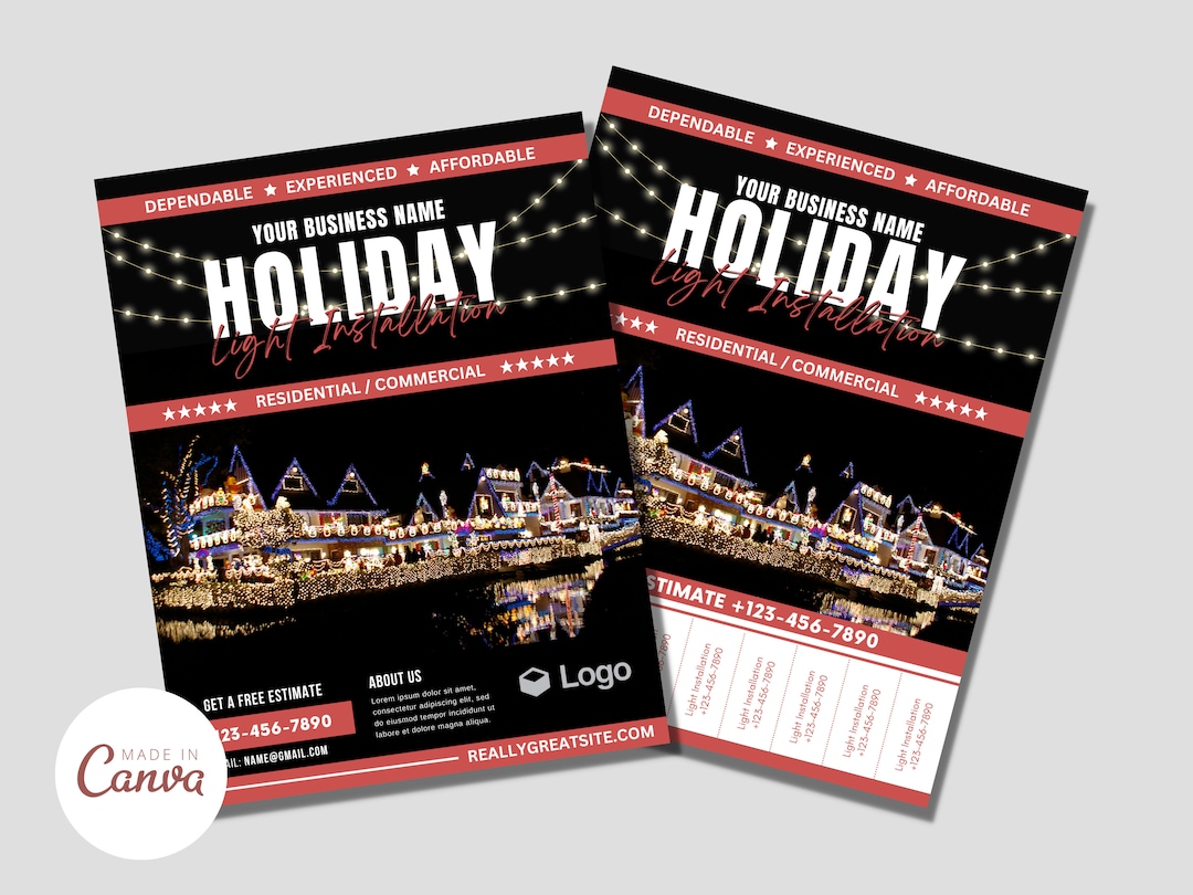 Holiday Light Installation Flyer 01 - Christmas Light Hanging ...
