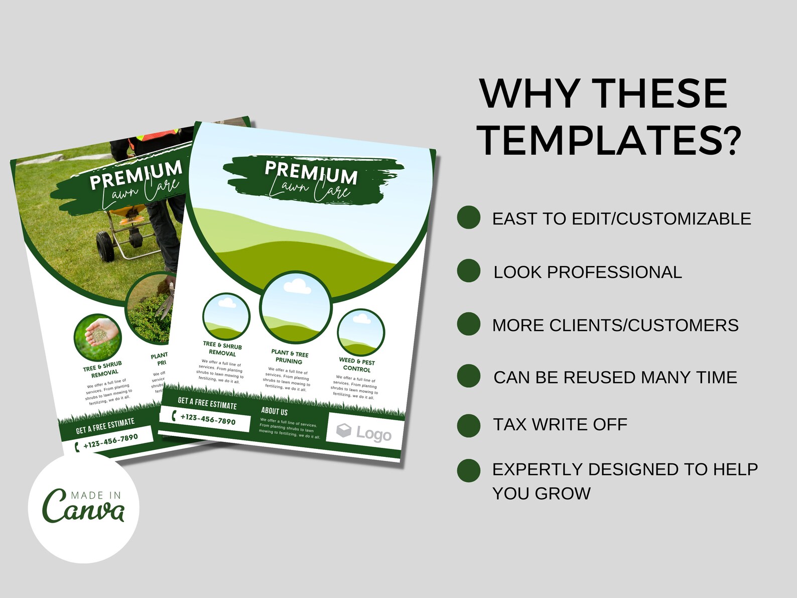 Landscaping/grass Flyer Digital Download Template | Grass Cutters ...