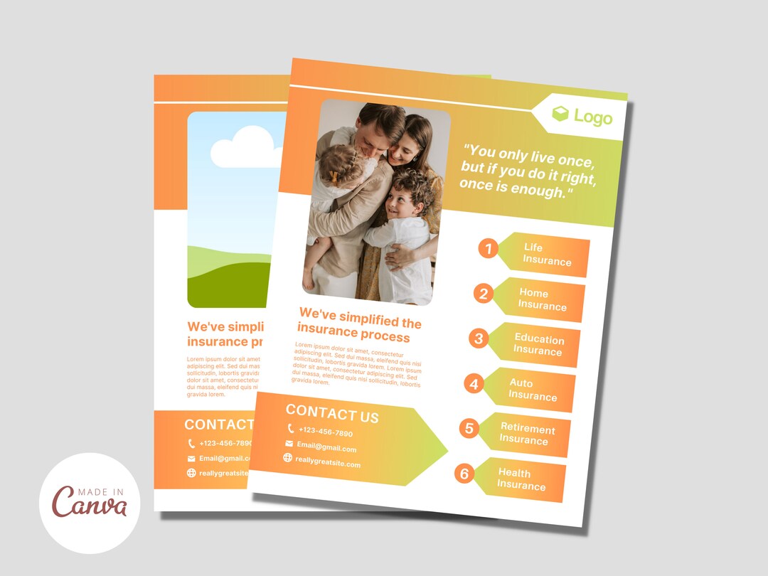 Life Insurance - 02 - Flyer Digital Download Template | Flyer for Life ...