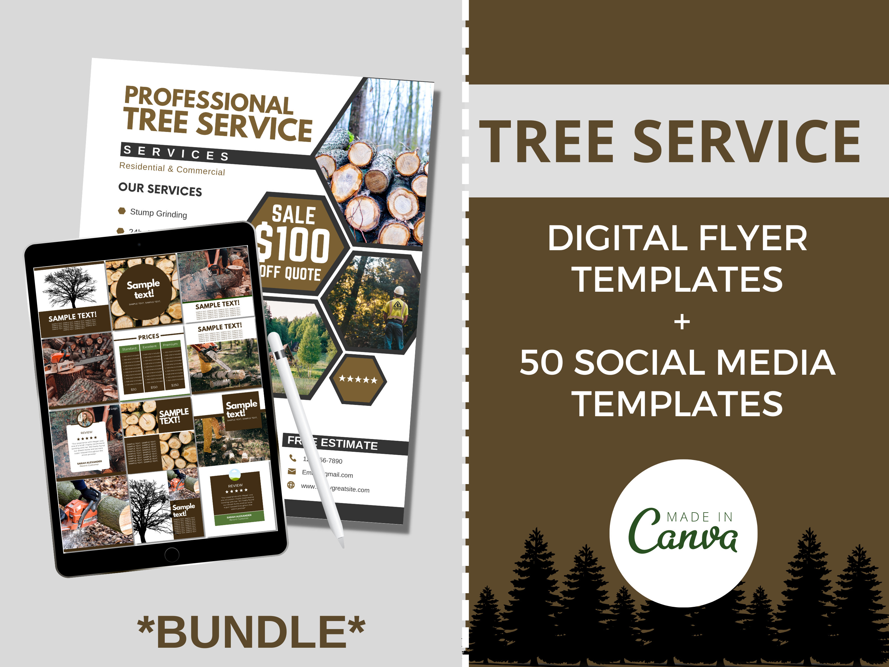 Bundle Tree Service Instagram/facebook Post /flyer | Tree Trimming ...