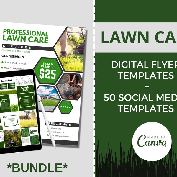 Grass Cutting Flyer - Etsy