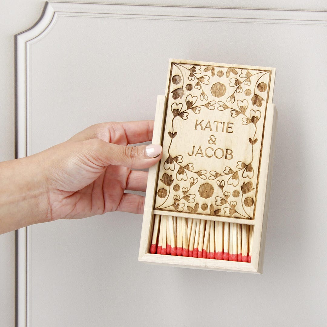 Personalised Couples Large Matchbox | Anniversary Gift, New Home Gift ...