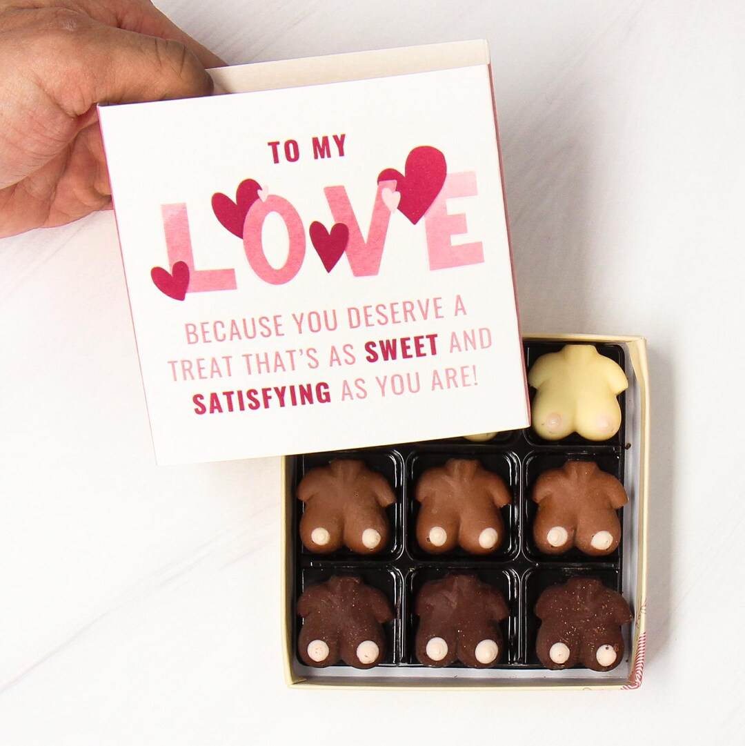 Chocolate Boobs Box of Rude Chocolate Gifts Personalised Gift ...
