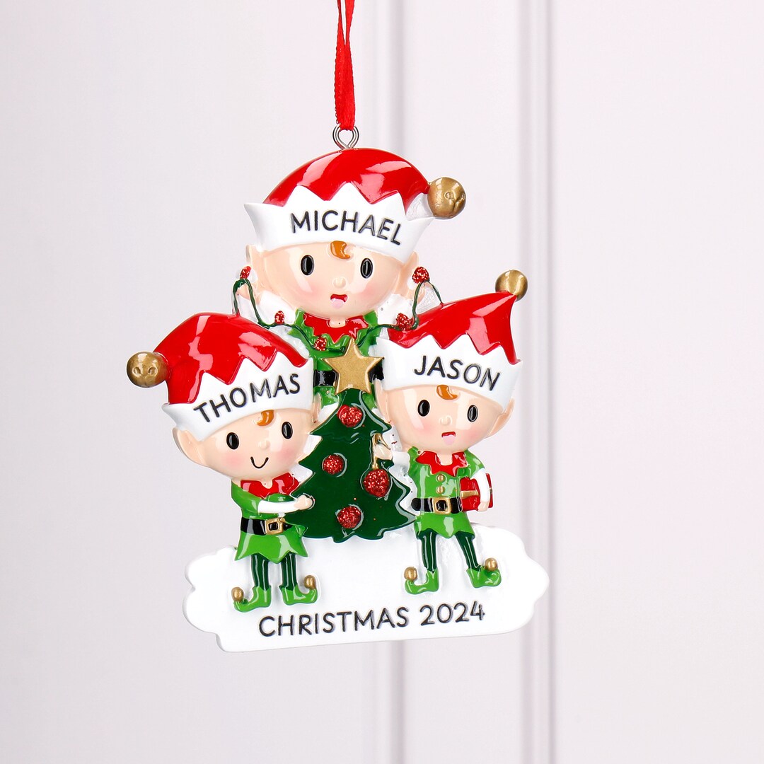 Elf Christmas Tree Decoration - Personalised | Christmas Ornament, Tree ...