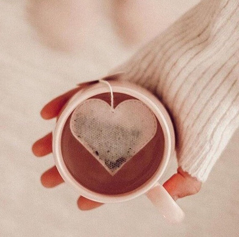 Heart Shaped Tea Bags - English Breakfast Blend, Romantic Gift - Etsy