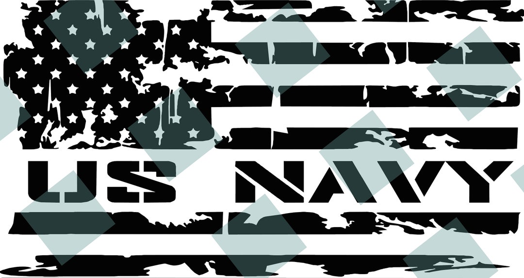 Distressed Flag (navy) - Etsy