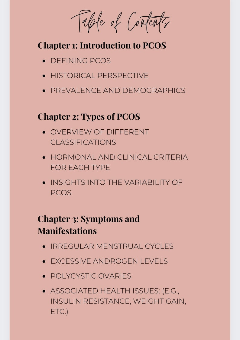 The Ultimate PCOS Guide - Etsy