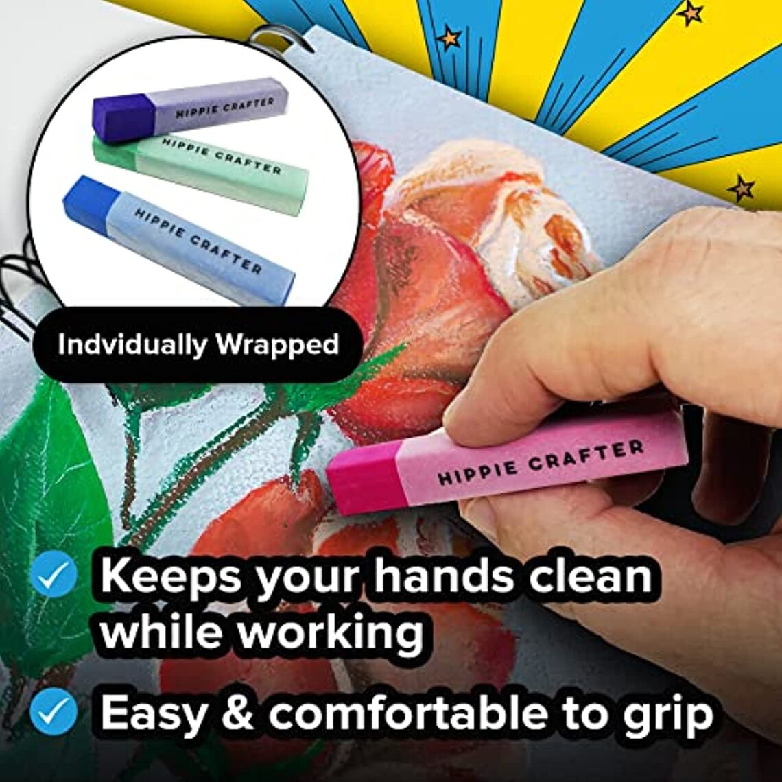 Soft Pastels Art Supplies Set of 24 Colored Chalk Pastels for | Etsy