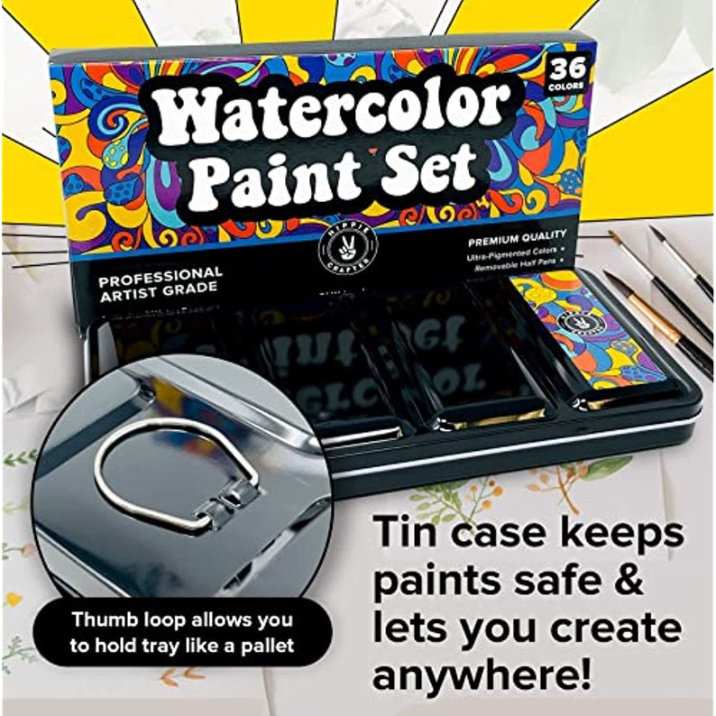 Professional Watercolor Paint Set of 36 Water Colors High - Etsy
