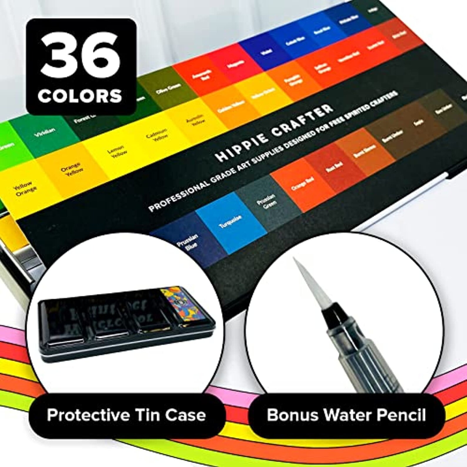Professional Watercolor Paint Set of 36 Water Colors High - Etsy