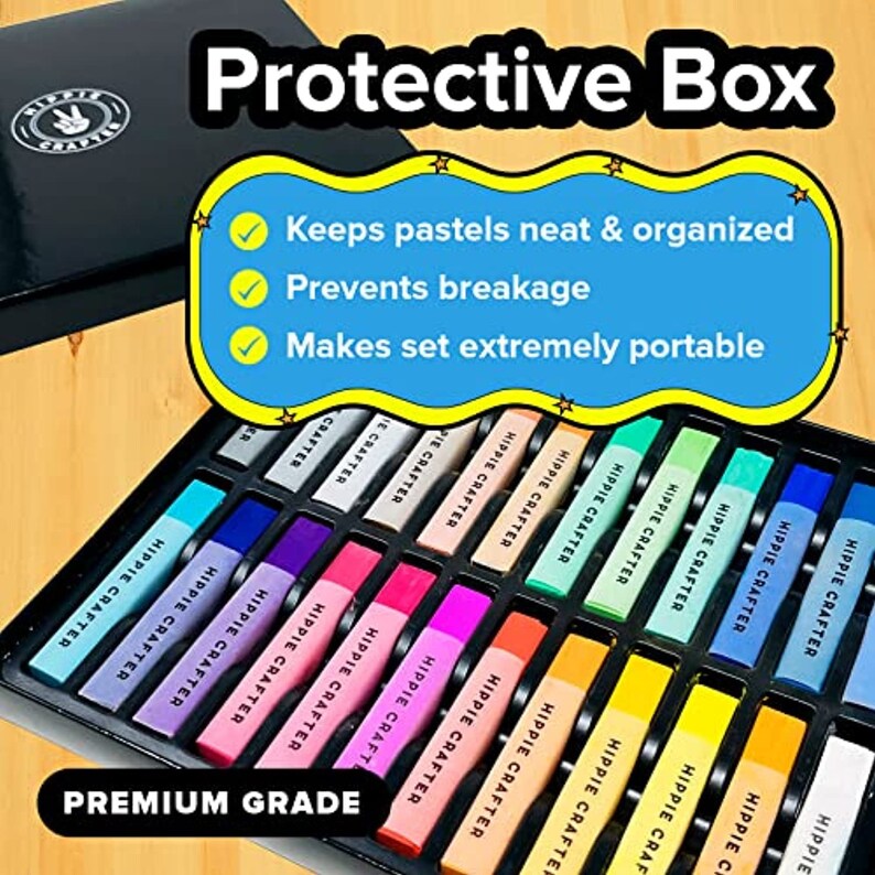 Soft Pastels Art Supplies Set of 24 Colored Chalk Pastels for | Etsy