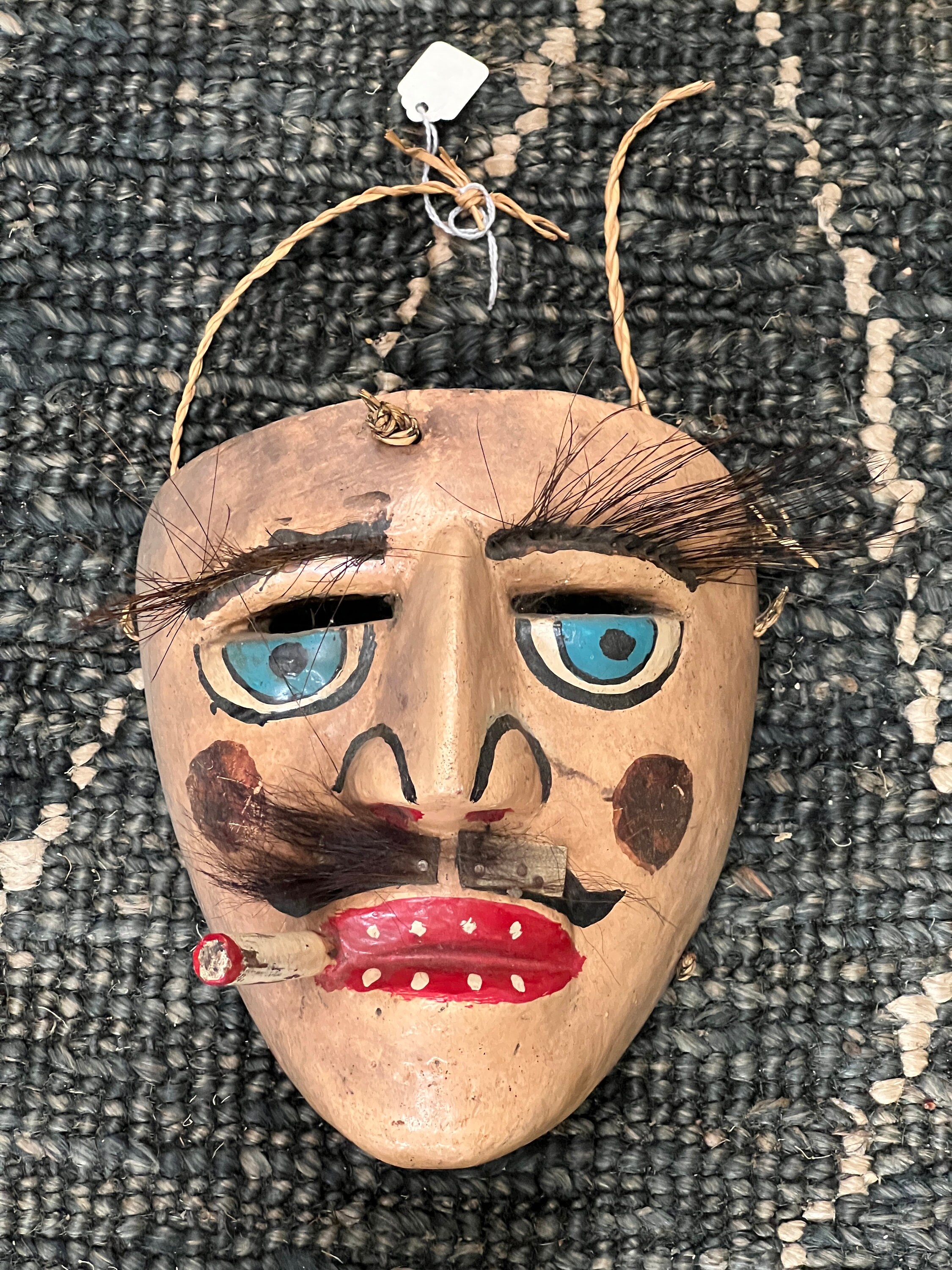 Early Mexican Dance Mask With Horse Hair Eye Lashes and - Etsy