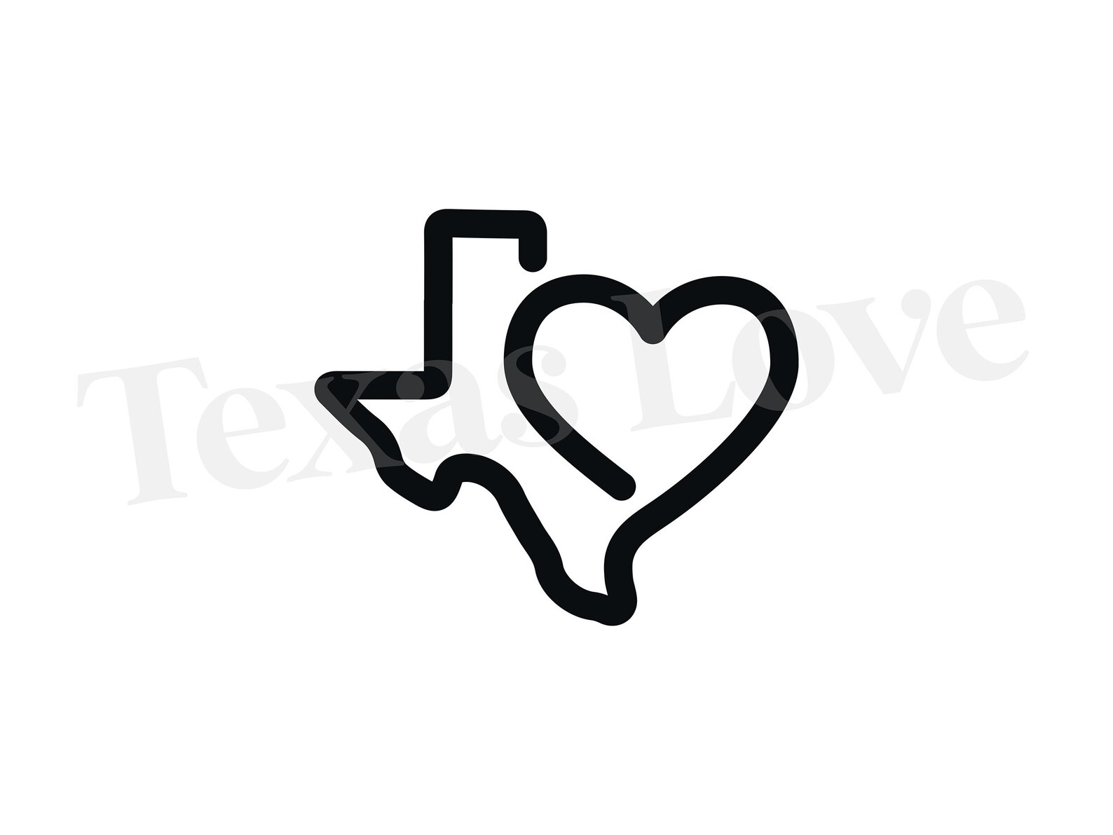 Texas Heart SVG | Texas Love | Digital Download | Texas Cut File | SVG ...