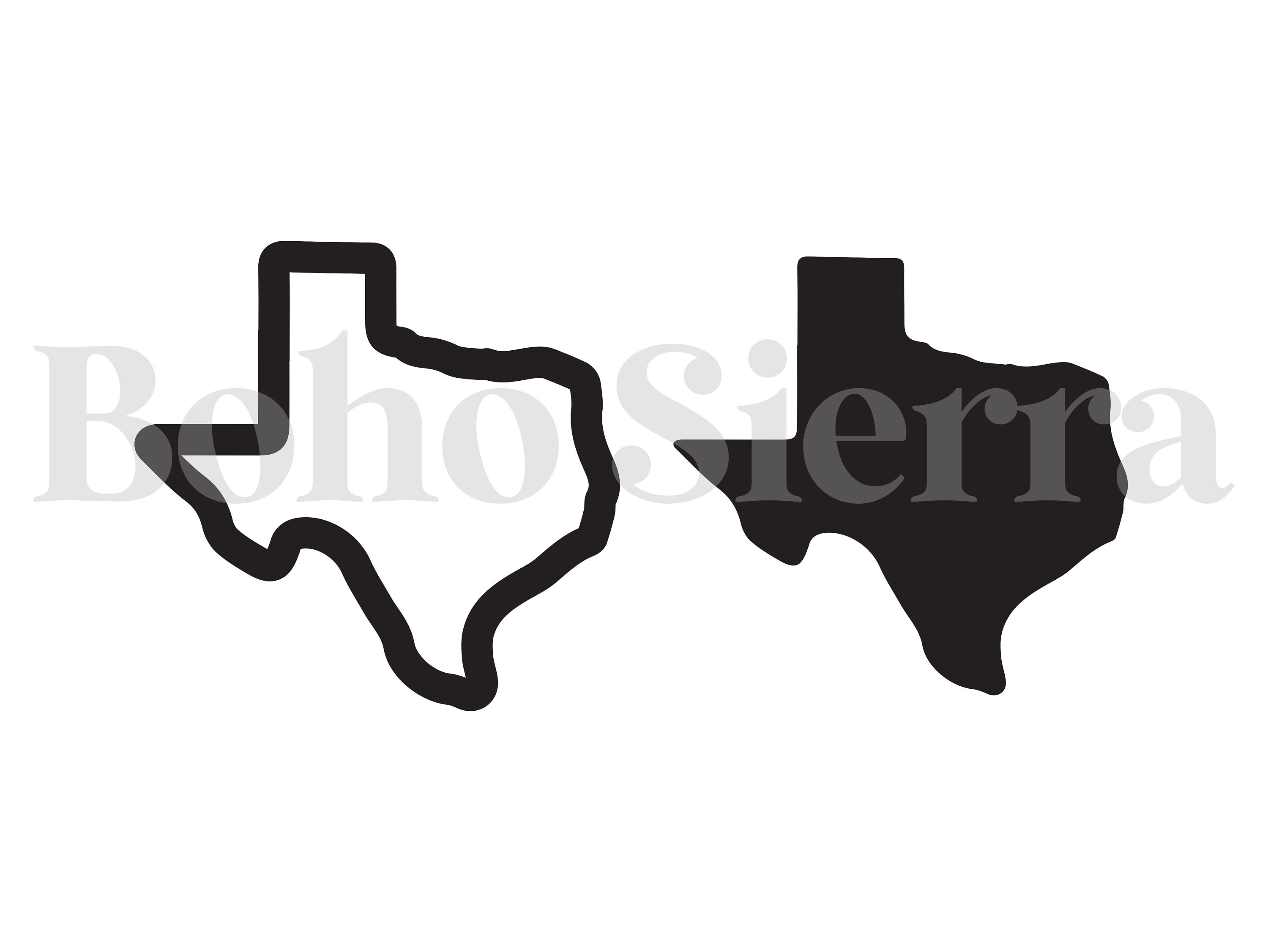 Texas Simplified SVG | Texas Outline | Texas Solid | Digital Download ...